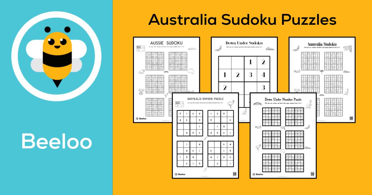 Australia-themed Sudoku Puzzles • Beeloo Printable Crafts and ...