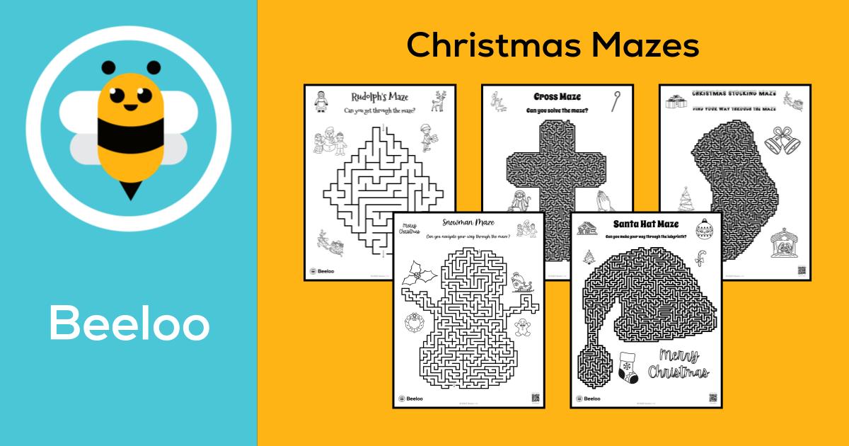 Christmas-themed Mazes • Beeloo Printable Crafts and Activities for Kids