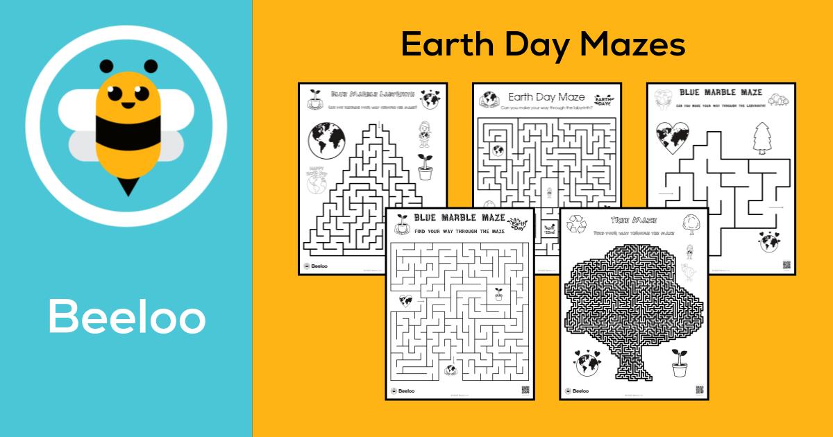 Earth Day-themed Mazes • Beeloo Printable Crafts and Activities for Kids