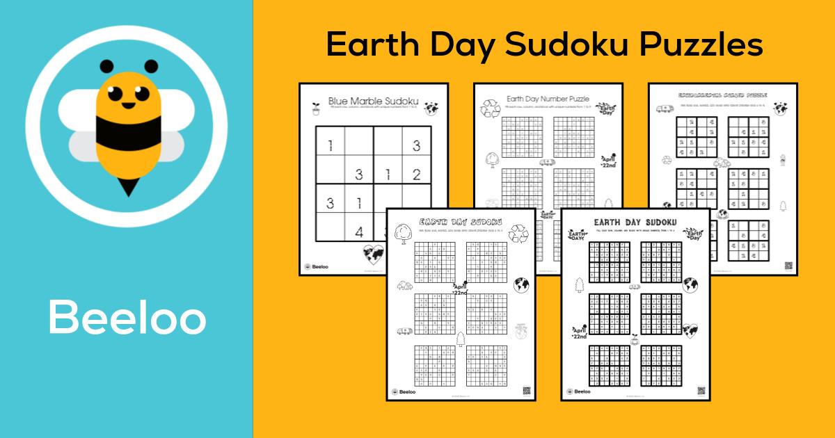 Earth Day-themed Sudoku Puzzles • Beeloo Printable Crafts and ...