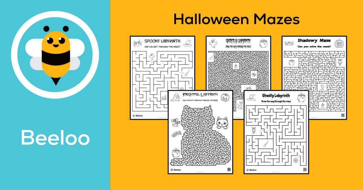 Halloween-themed Mazes • Beeloo Printable Crafts and Activities for Kids