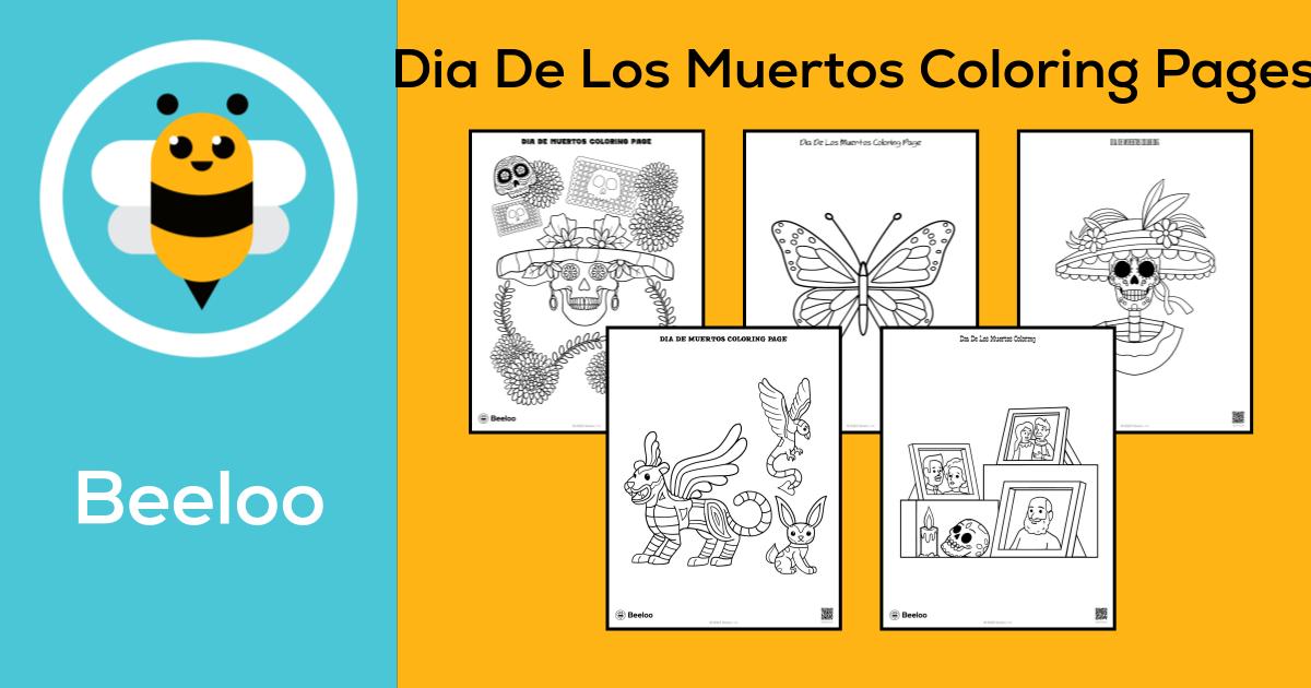 Dia De Los Muertos-themed Coloring Pages • Beeloo Printable Crafts and ...