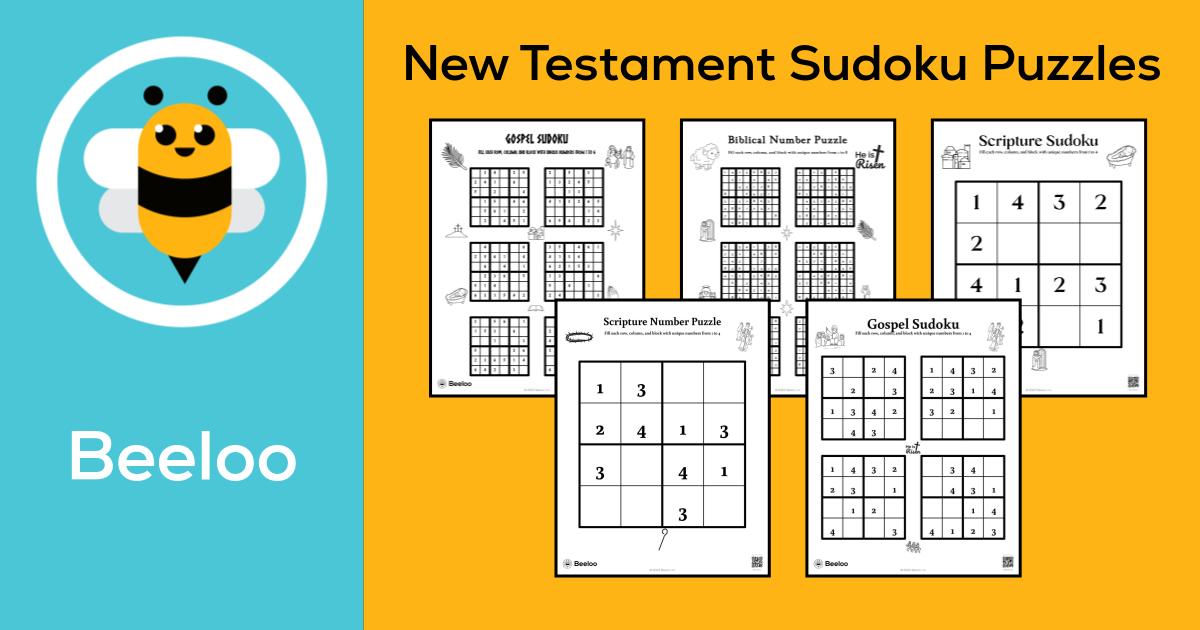 New Testament-themed Sudoku Puzzles • Beeloo Printable Crafts and ...