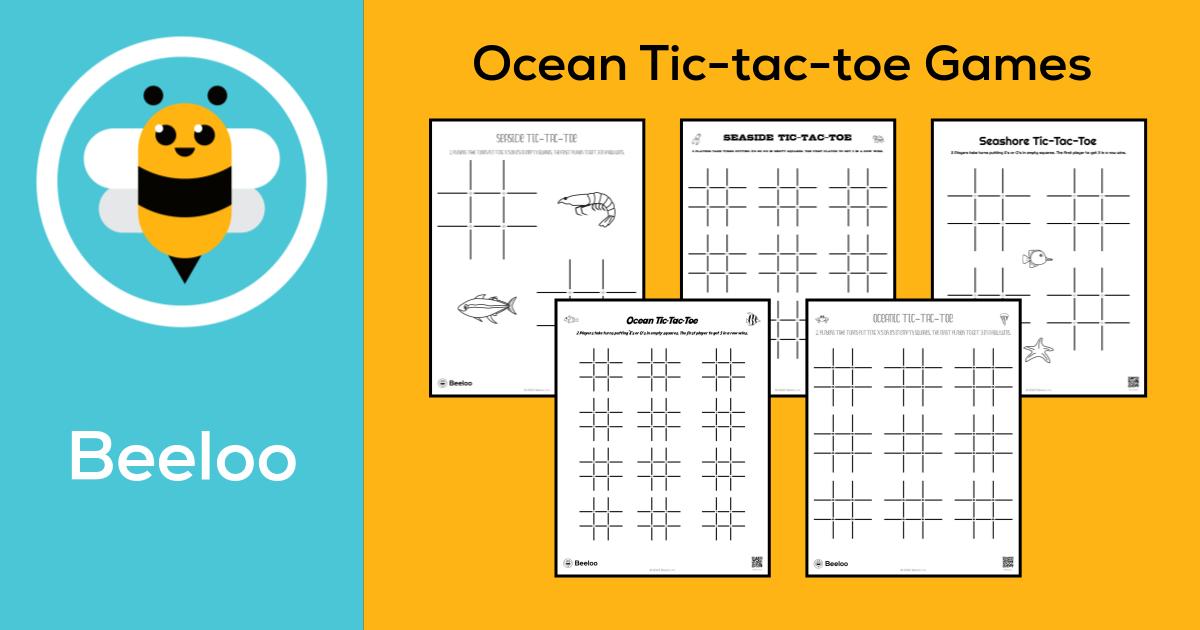 Ocean-themed Tic-tac-toe Games • Beeloo Printable Crafts and Activities ...
