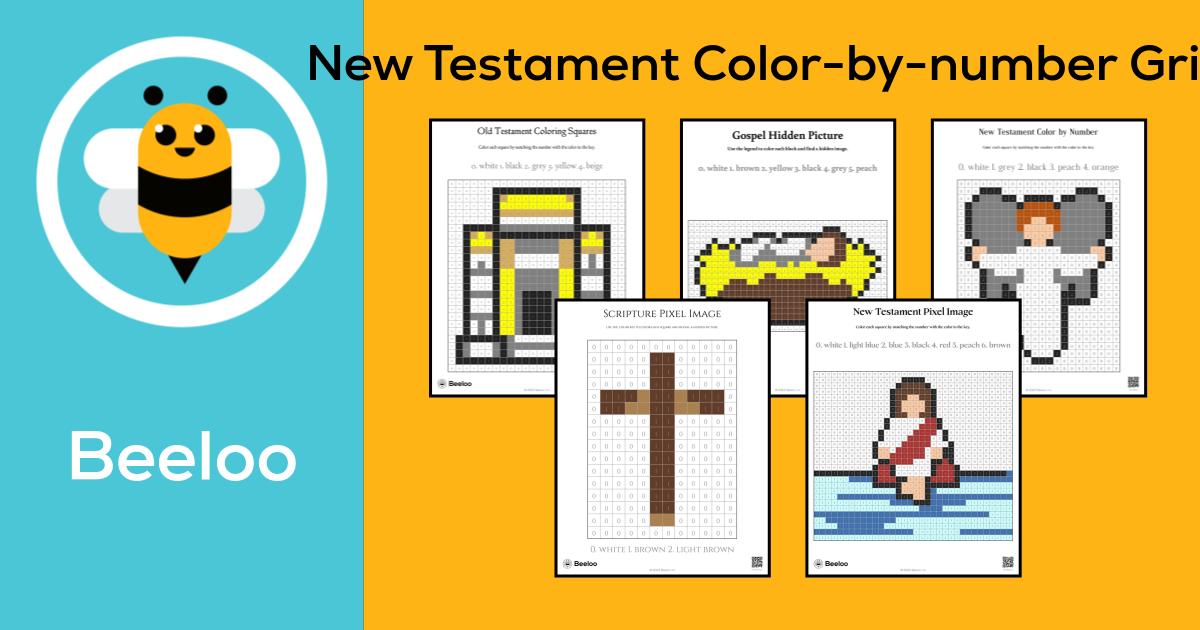 Old Testament-themed Color-by-number Grids • Beeloo Printable Crafts ...