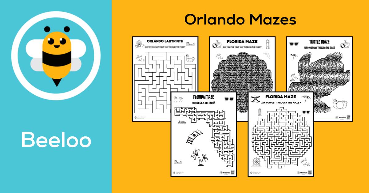 Orlando-themed Mazes • Beeloo Printable Crafts and Activities for Kids
