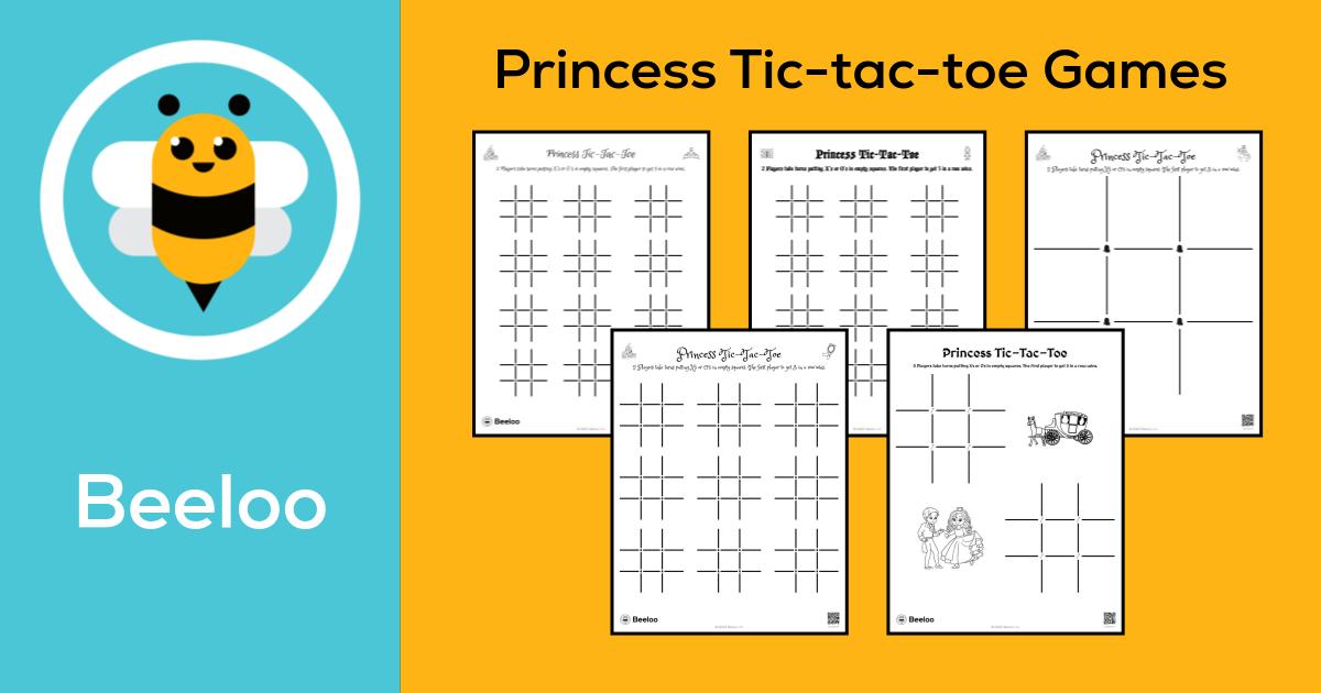 Princess-themed Tic-tac-toe Games • Beeloo Printable Crafts and ...