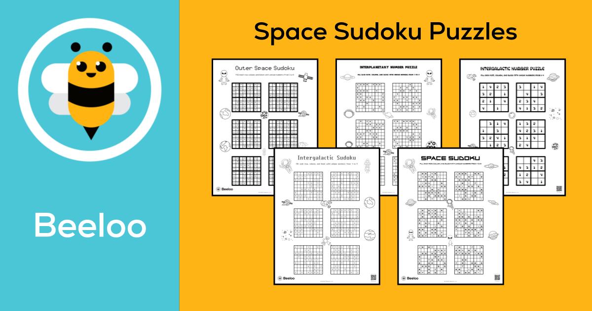 Space-themed Sudoku Puzzles • Beeloo Printable Crafts and Activities ...