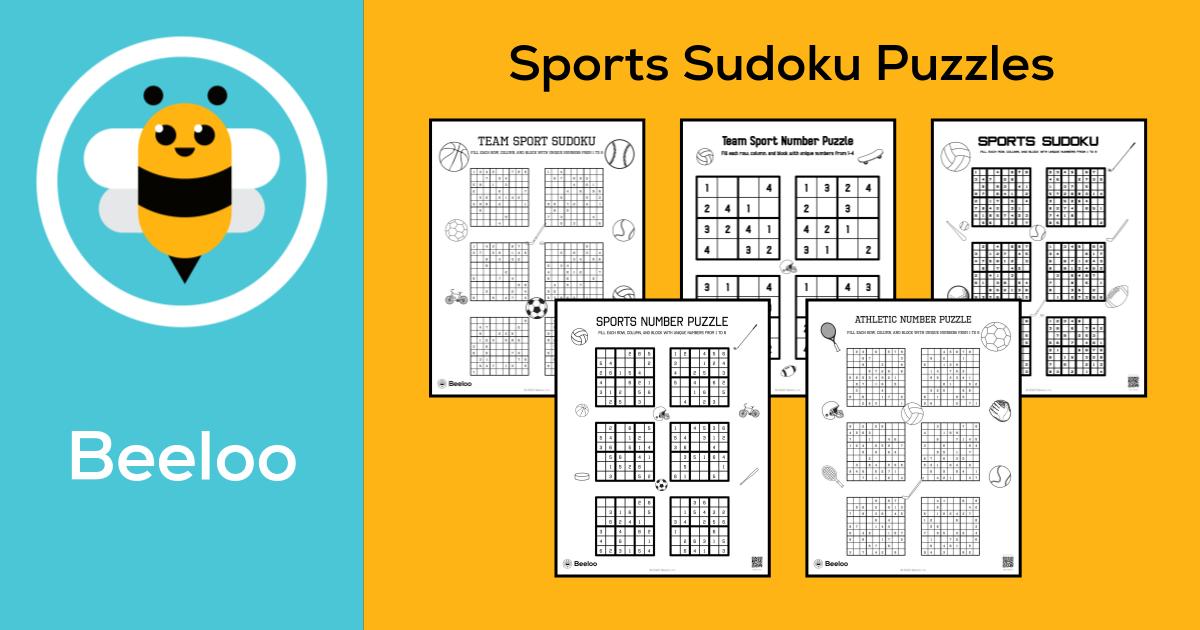 Sports-themed Sudoku Puzzles • Beeloo Printable Crafts and Activities ...