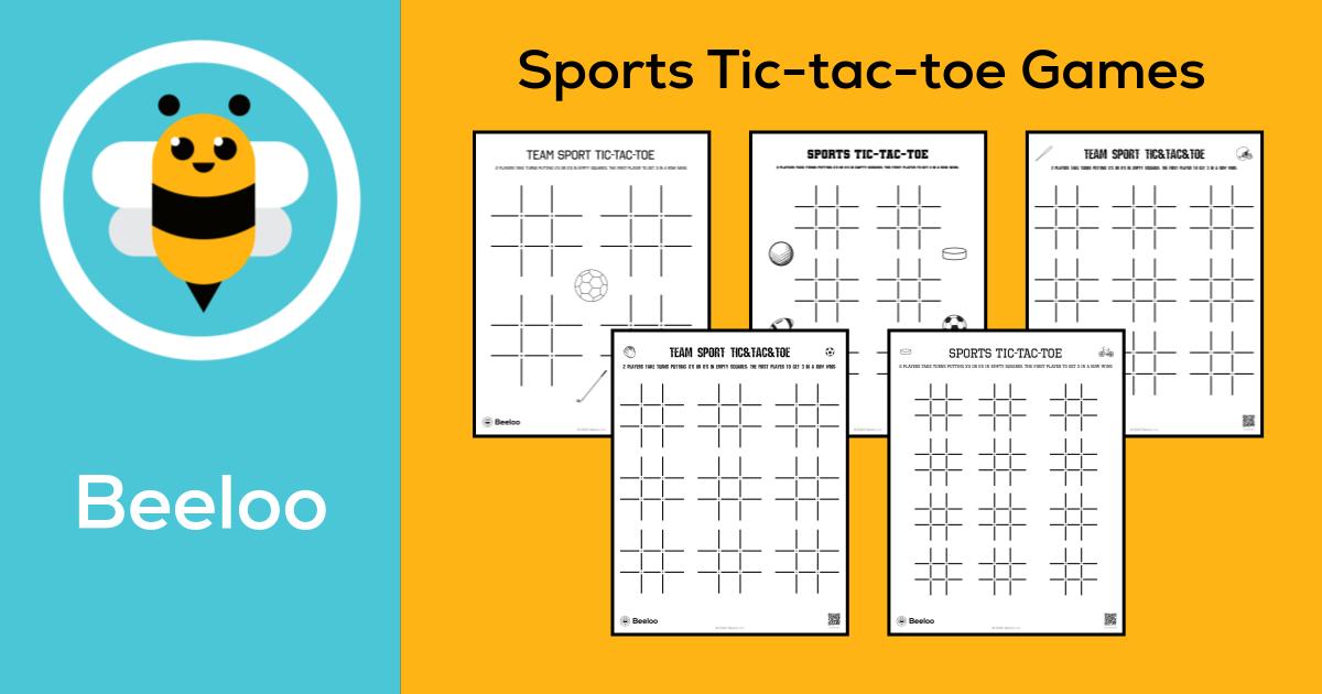 Sports-themed Tic-tac-toe Games • Beeloo Printable Crafts and ...