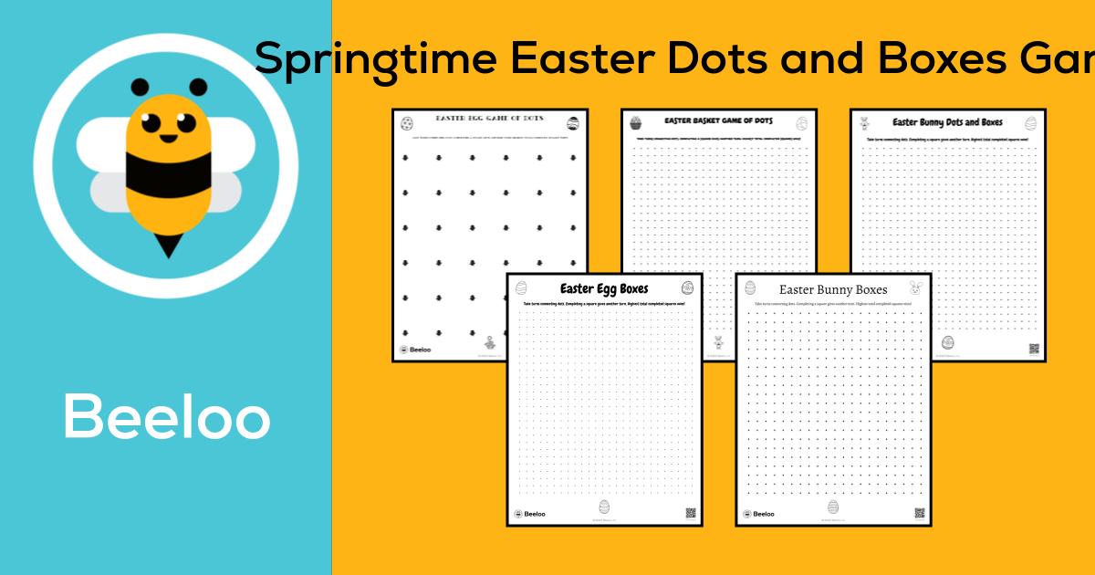Springtime Easter-themed Dots and Boxes Games • Beeloo Printable Crafts ...