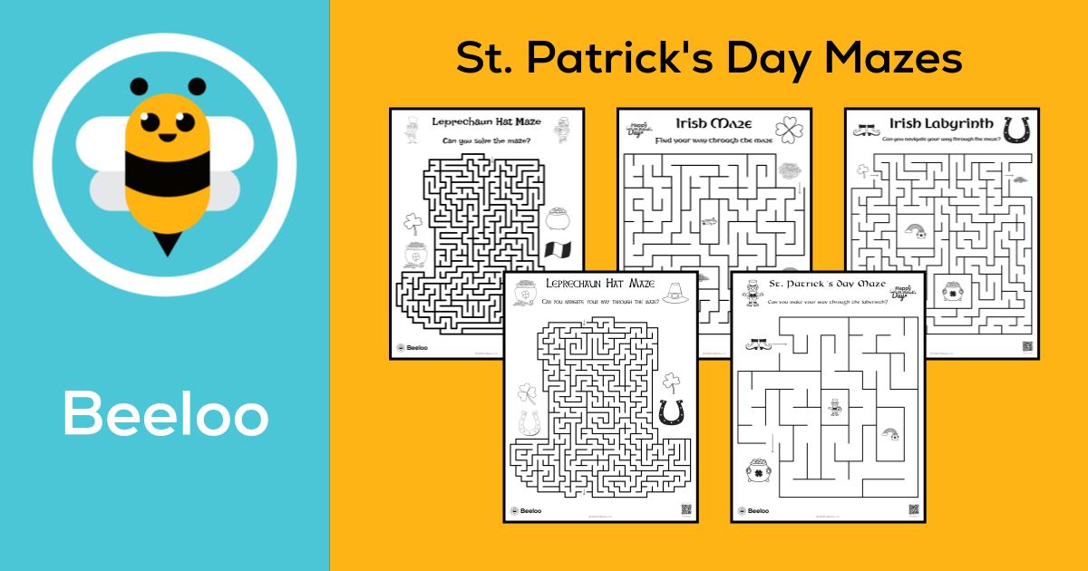 St. Patrick's Day-themed Mazes • Beeloo Printable Crafts and Activities ...