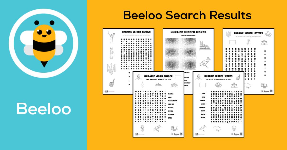 Ukraine-themed Word Searches • Beeloo Printable Crafts and Activities ...