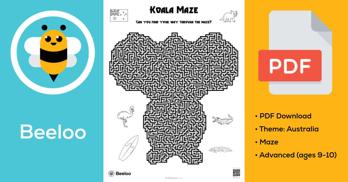 Koala Maze • Beeloo Printable Crafts and Activities for Kids