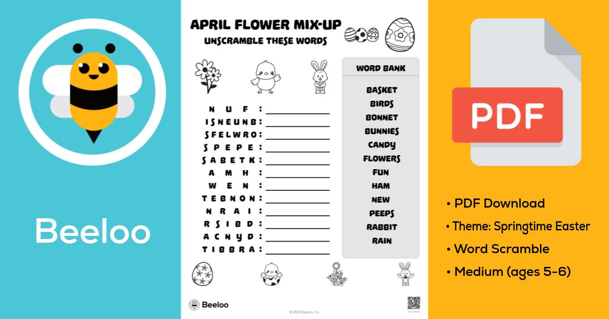 April Flower Mix-Up • Beeloo Printable Crafts and Activities for Kids