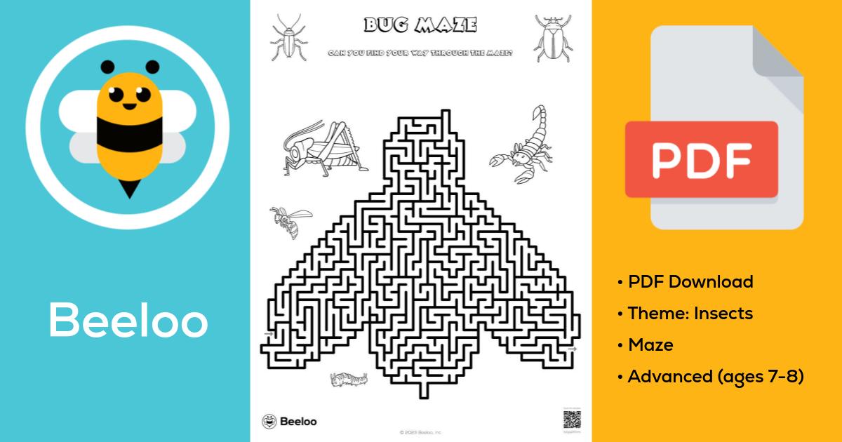 Bug Maze • Beeloo Printable Crafts and Activities for Kids