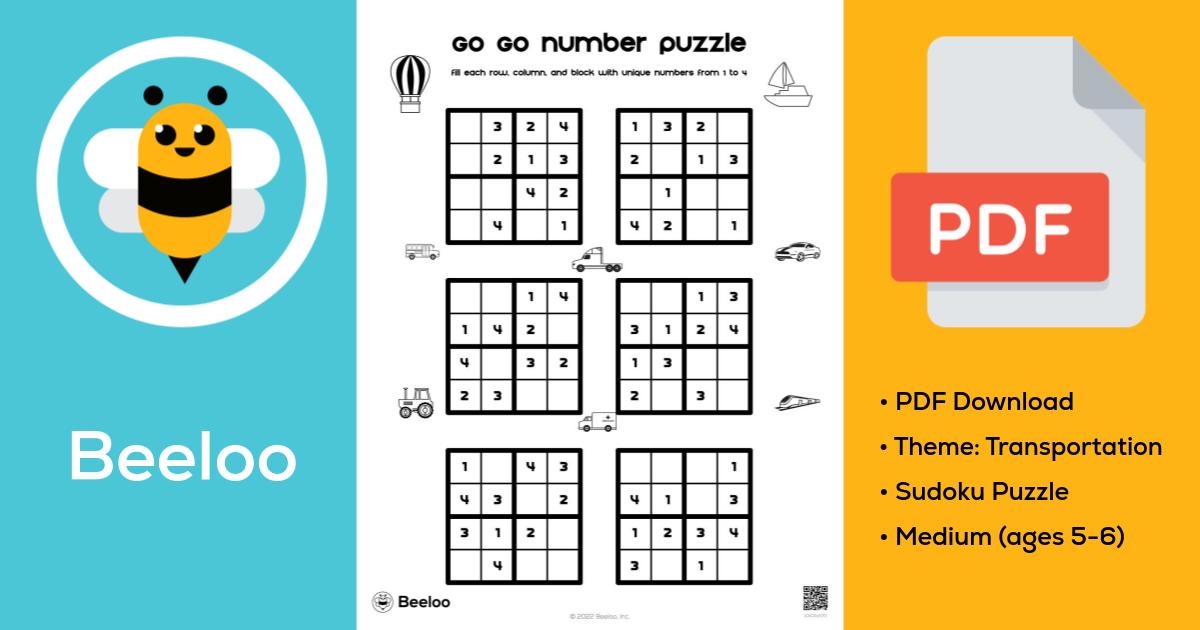 Go-Go Number Puzzle • Beeloo Printable Crafts and Activities for Kids