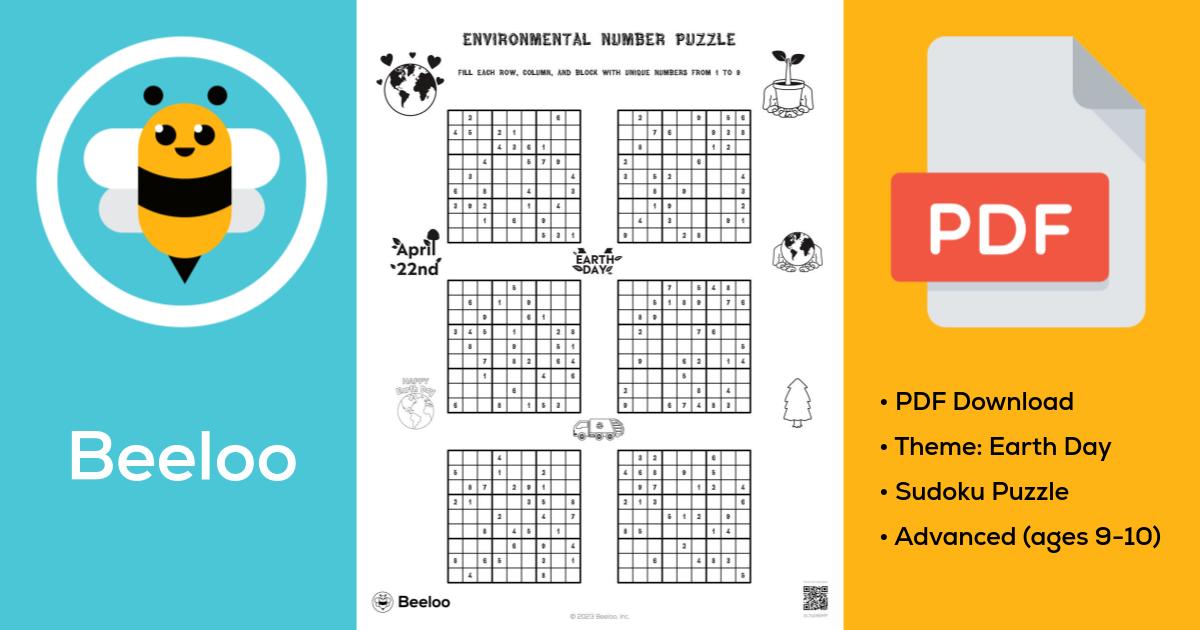 Environmental Number Puzzle • Beeloo Printable Crafts and Activities ...