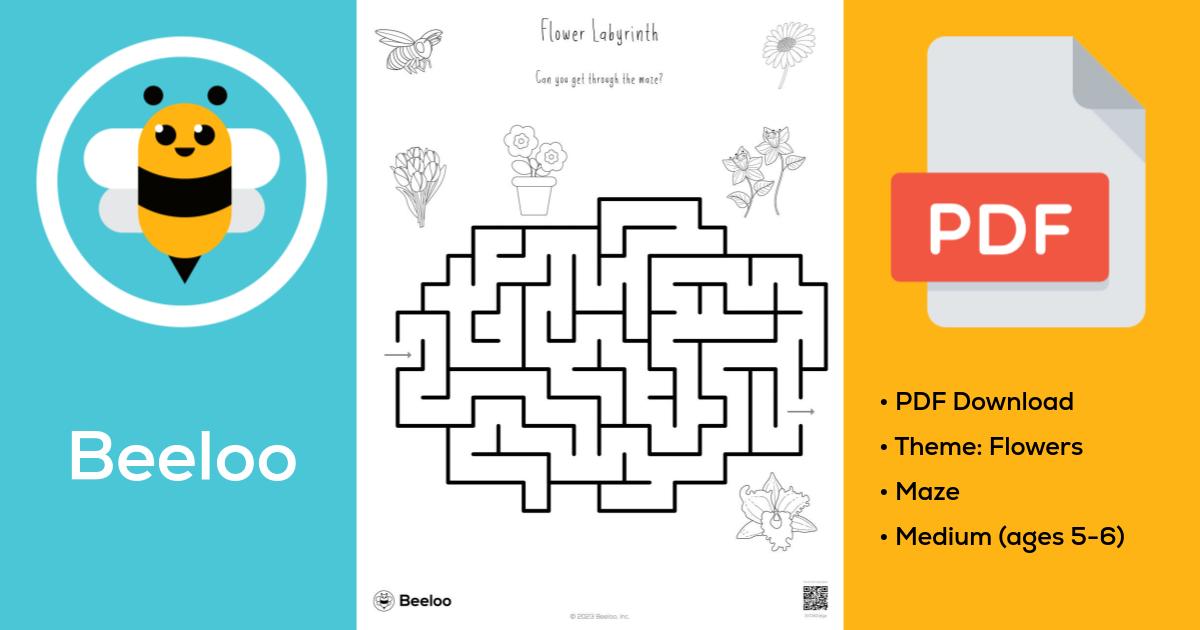 Flower Labyrinth • Beeloo Printable Crafts and Activities for Kids