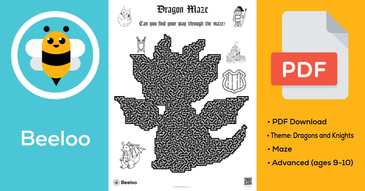 Dragon Maze • Beeloo Printable Crafts and Activities for Kids