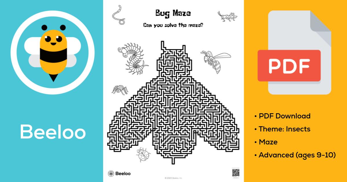 Bug Maze • Beeloo Printable Crafts and Activities for Kids