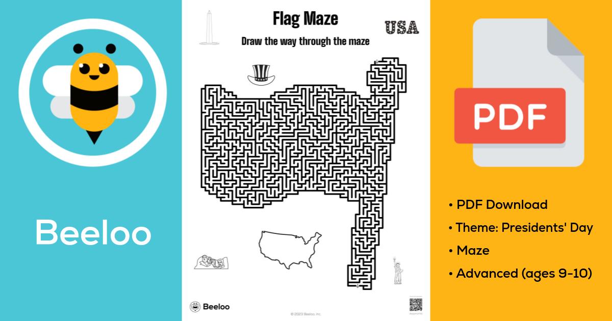 Flag Maze • Beeloo Printable Crafts and Activities for Kids