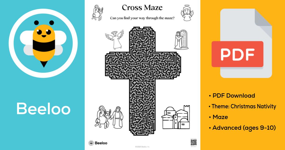 Cross Maze • Beeloo Printable Crafts and Activities for Kids