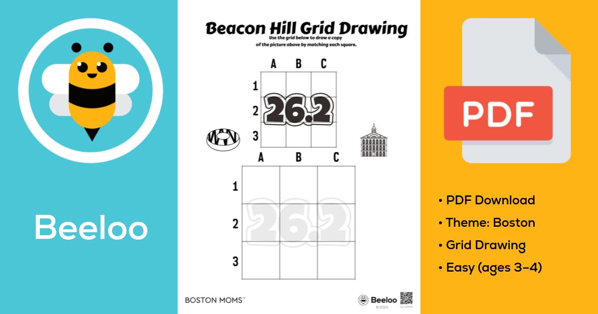 Beacon Hill Grid Drawing • Beeloo Printable Crafts and Activities for Kids