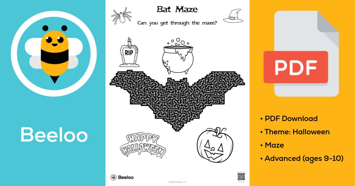 Bat Maze • Beeloo Printable Crafts and Activities for Kids