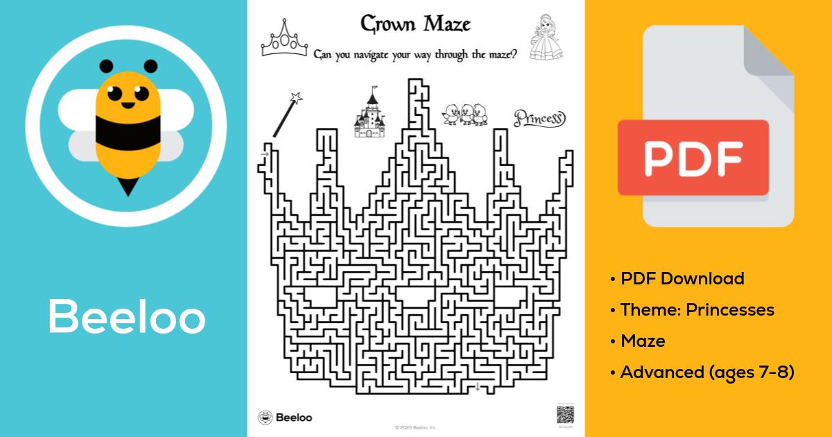 Crown Maze • Beeloo Printable Crafts and Activities for Kids