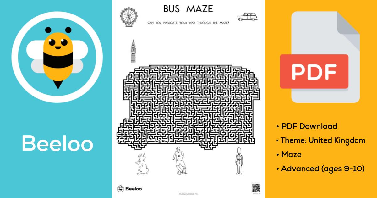 Bus Maze • Beeloo Printable Crafts and Activities for Kids