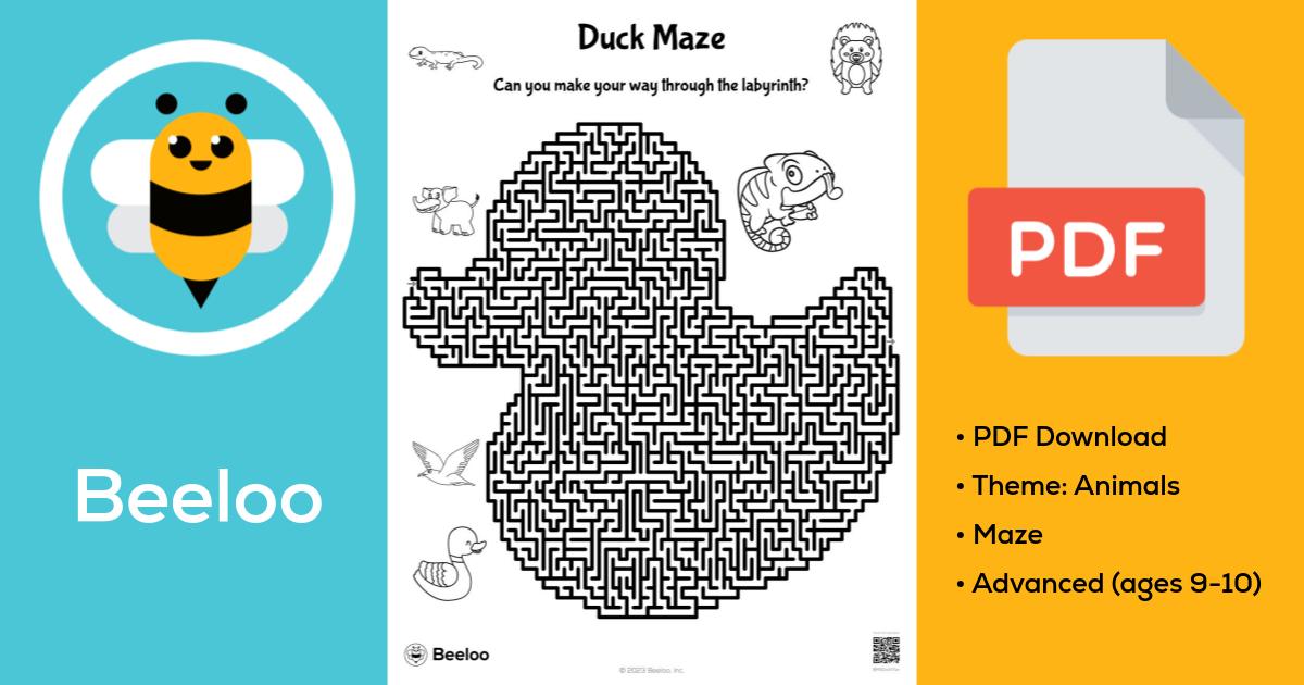 Duck Maze • Beeloo Printable Crafts and Activities for Kids