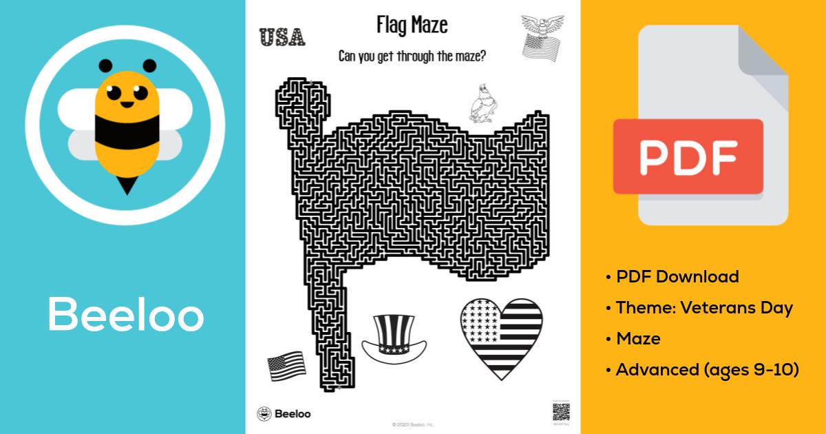 Flag Maze • Beeloo Printable Crafts and Activities for Kids