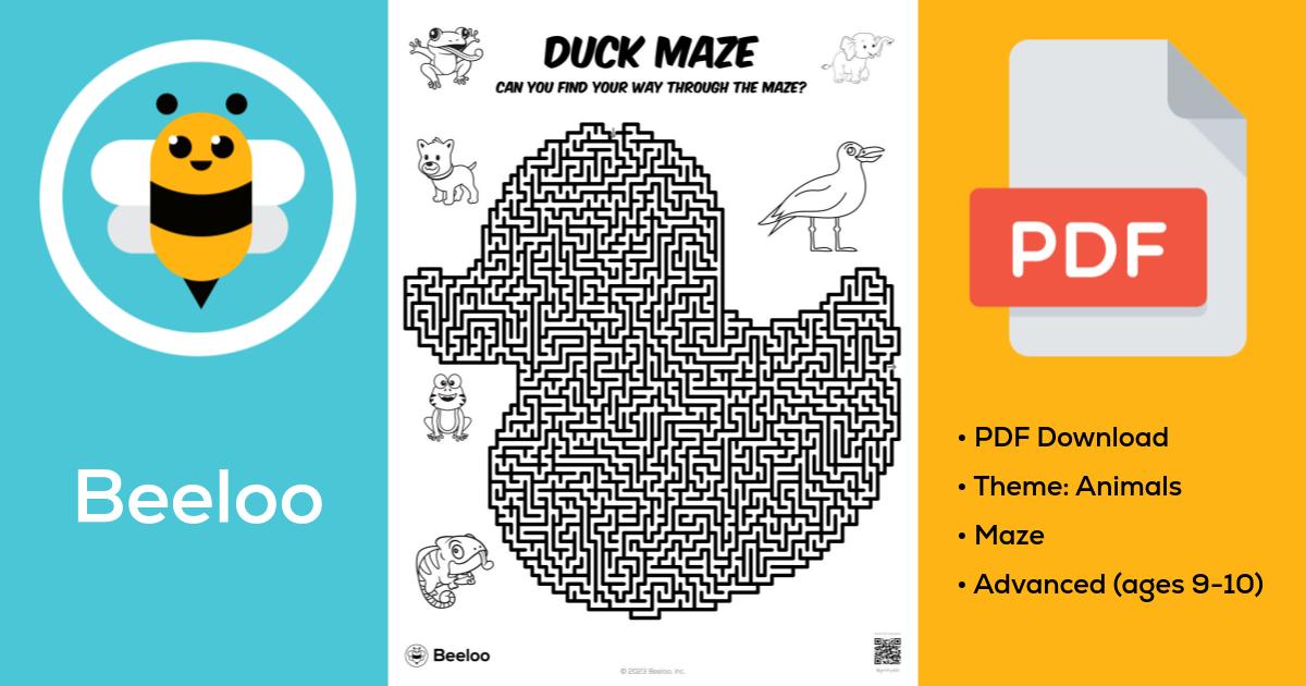 Duck Maze • Beeloo Printable Crafts and Activities for Kids