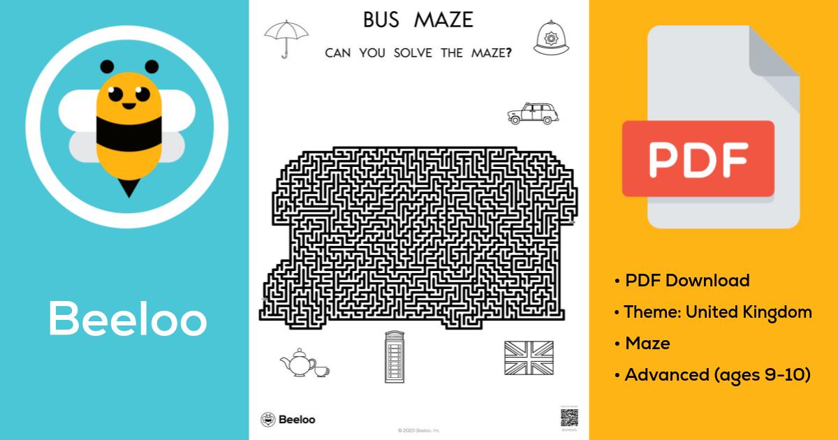 Bus Maze • Beeloo Printable Crafts and Activities for Kids
