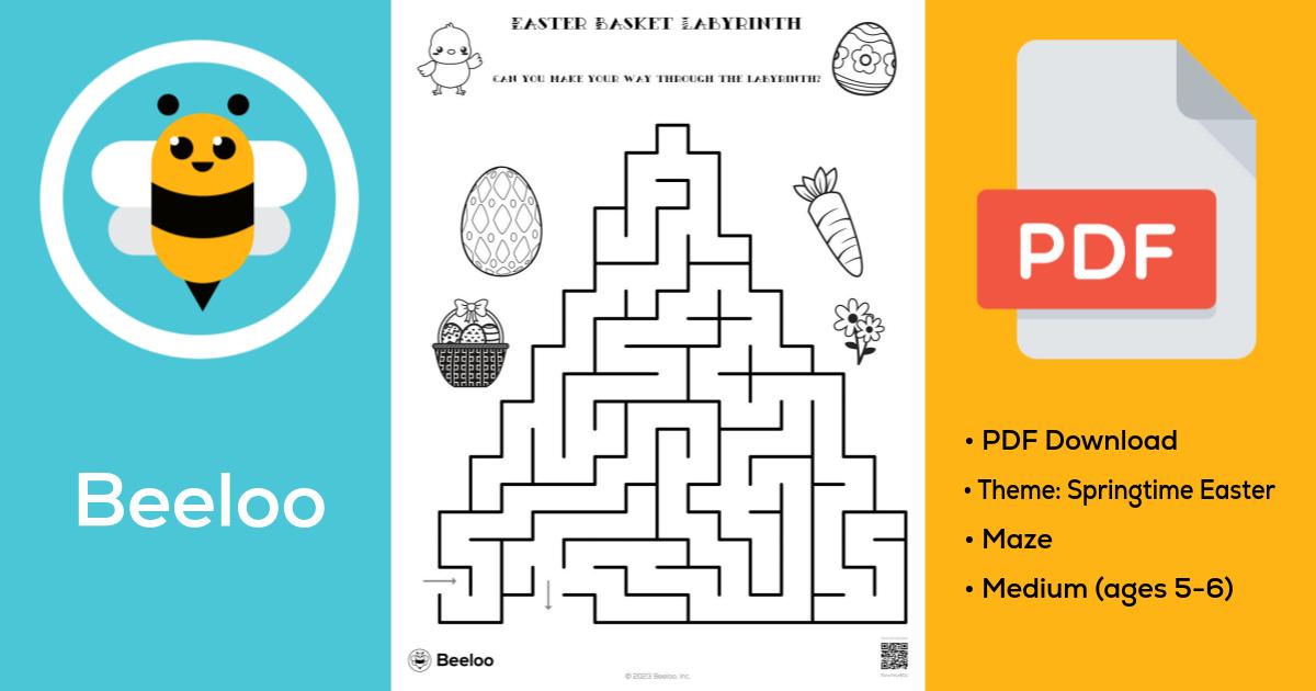 Easter Basket Labyrinth • Beeloo Printable Crafts and Activities for Kids