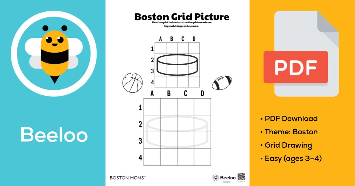 Boston Grid Picture • Beeloo Printable Crafts and Activities for Kids