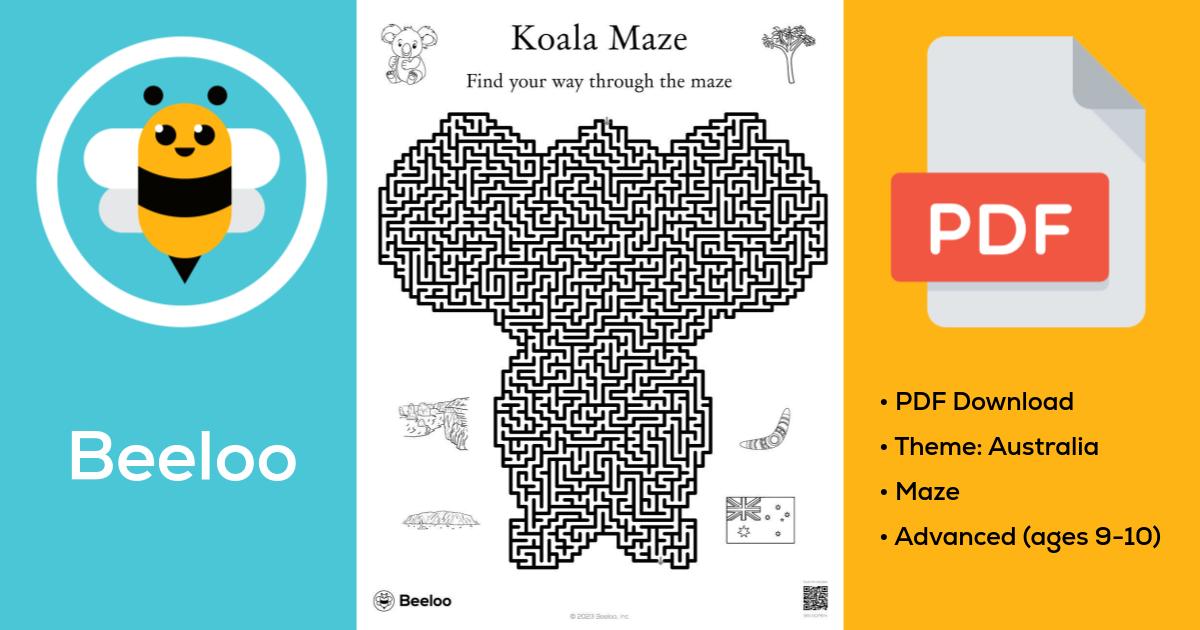 Koala Maze • Beeloo Printable Crafts and Activities for Kids