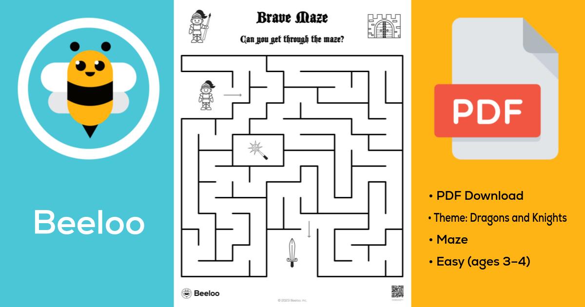 Brave Maze • Beeloo Printable Crafts and Activities for Kids