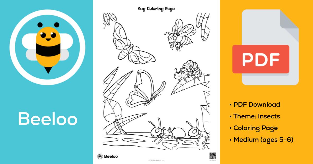 Bug Coloring Page • Beeloo Printable Crafts and Activities for Kids