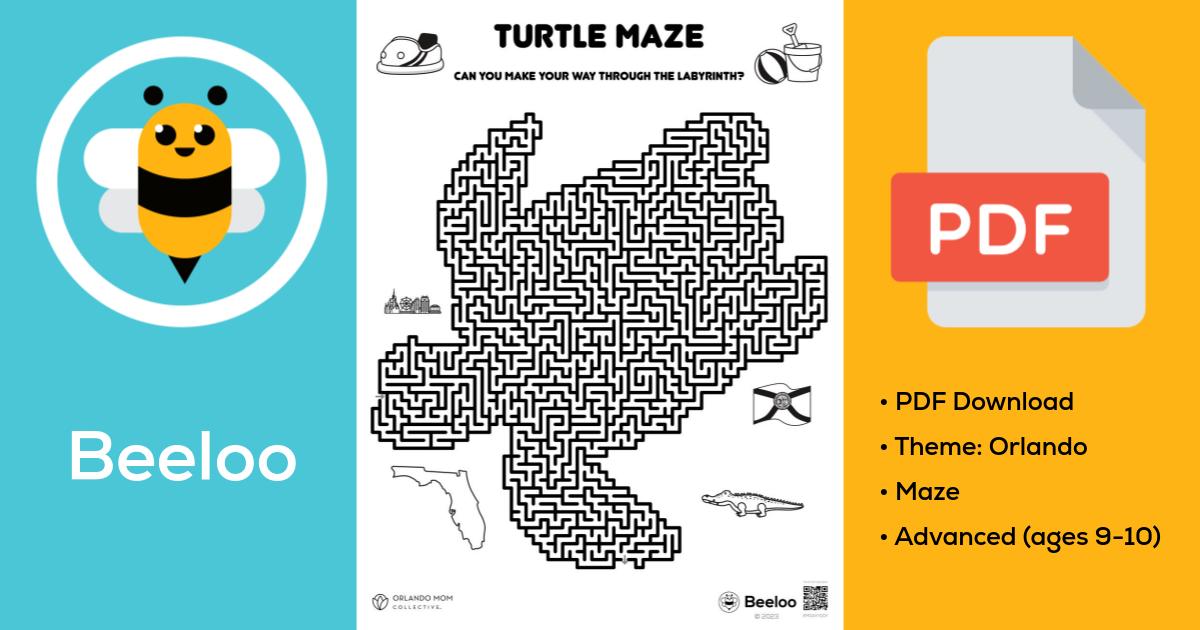 Turtle Maze • Beeloo Printable Crafts and Activities for Kids