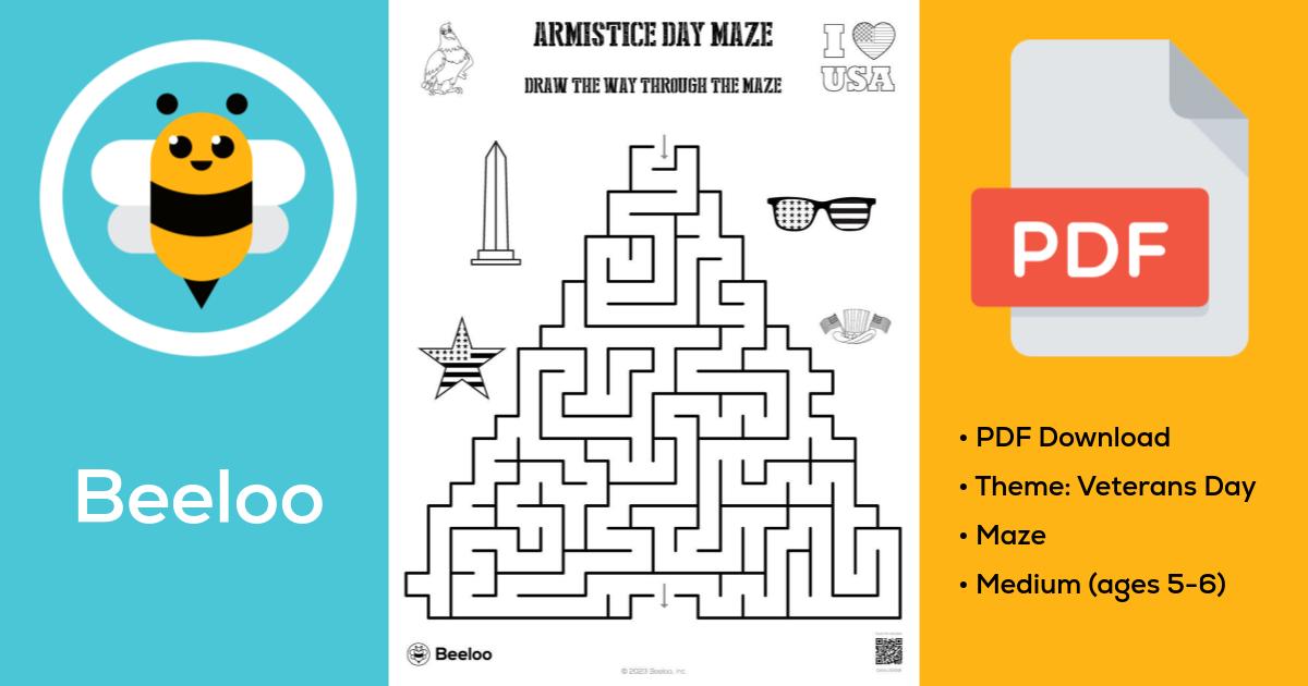 Armistice Day Maze • Beeloo Printable Crafts and Activities for Kids