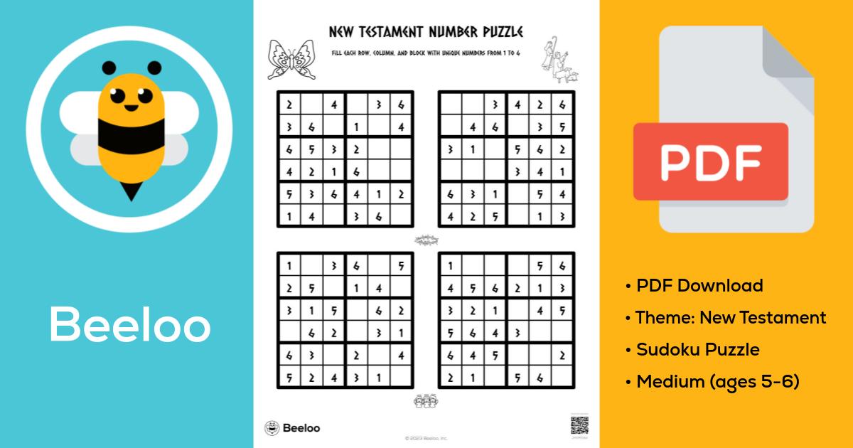 New Testament Number Puzzle • Beeloo Printable Crafts and Activities ...