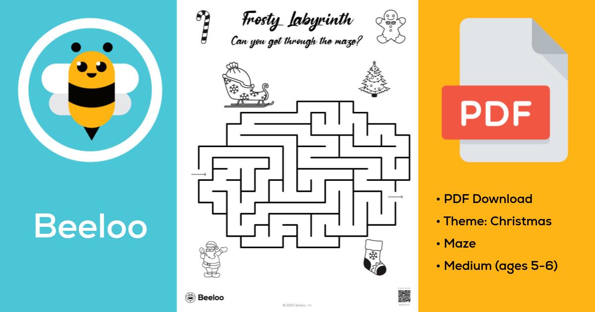 Frosty Labyrinth • Beeloo Printable Crafts and Activities for Kids
