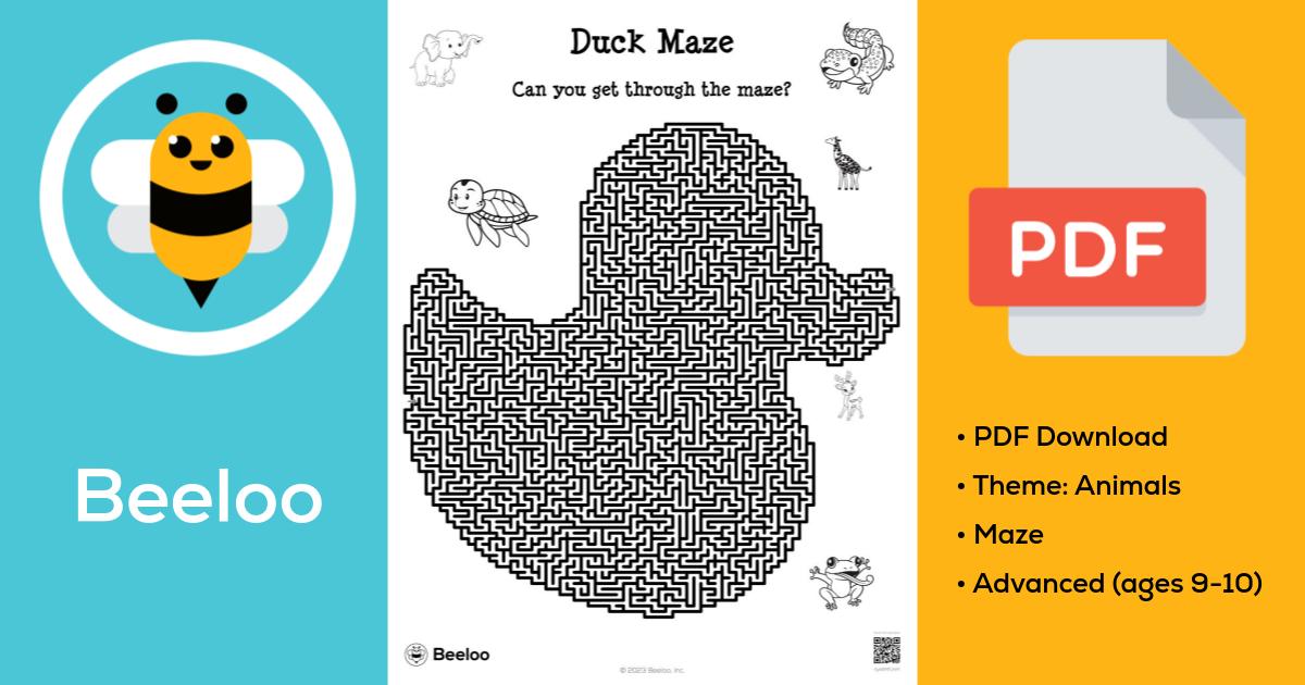 Duck Maze • Beeloo Printable Crafts and Activities for Kids