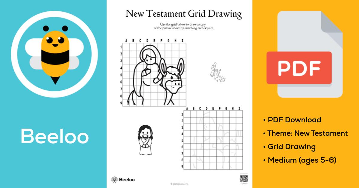 New Testament Grid Drawing • Beeloo Printable Crafts and Activities for ...