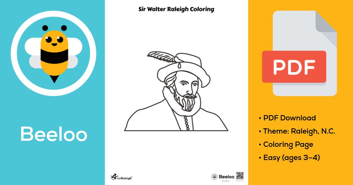 Sir Walter Raleigh Coloring • Beeloo Printable Crafts and Activities ...
