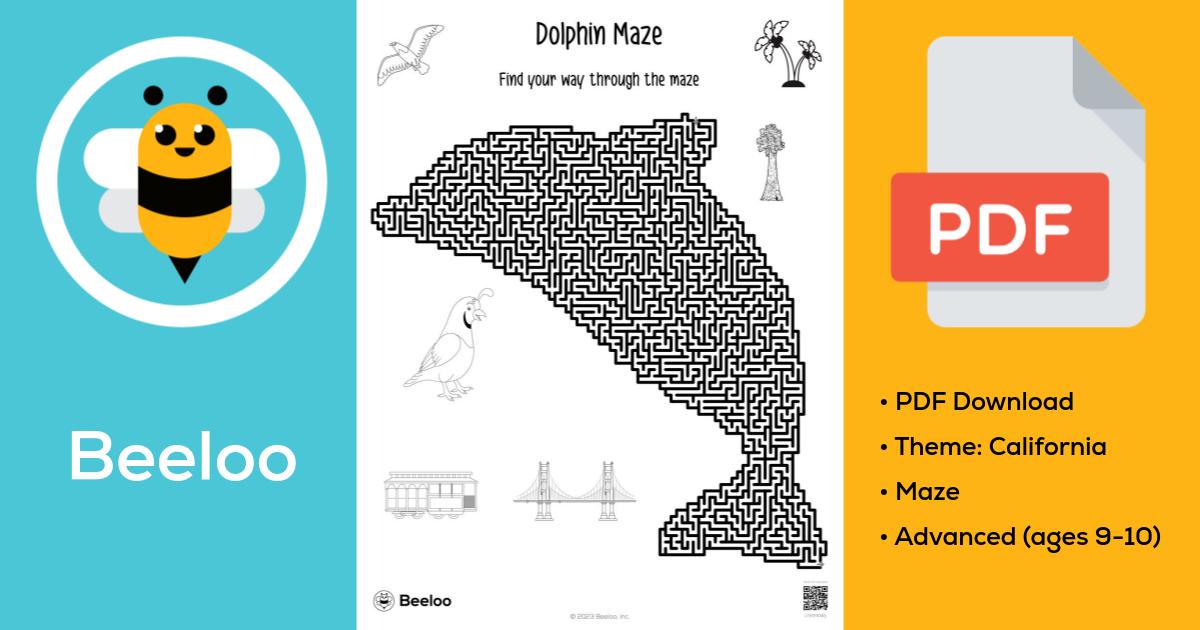 Dolphin Maze • Beeloo Printable Crafts and Activities for Kids