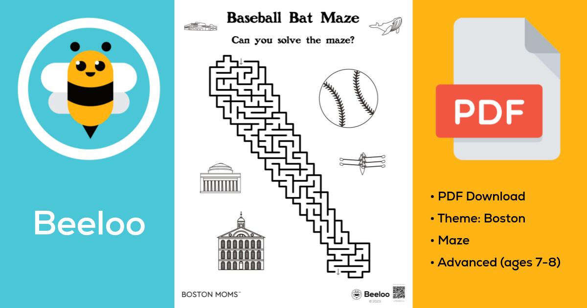 Baseball Bat Maze • Beeloo Printable Crafts and Activities for Kids