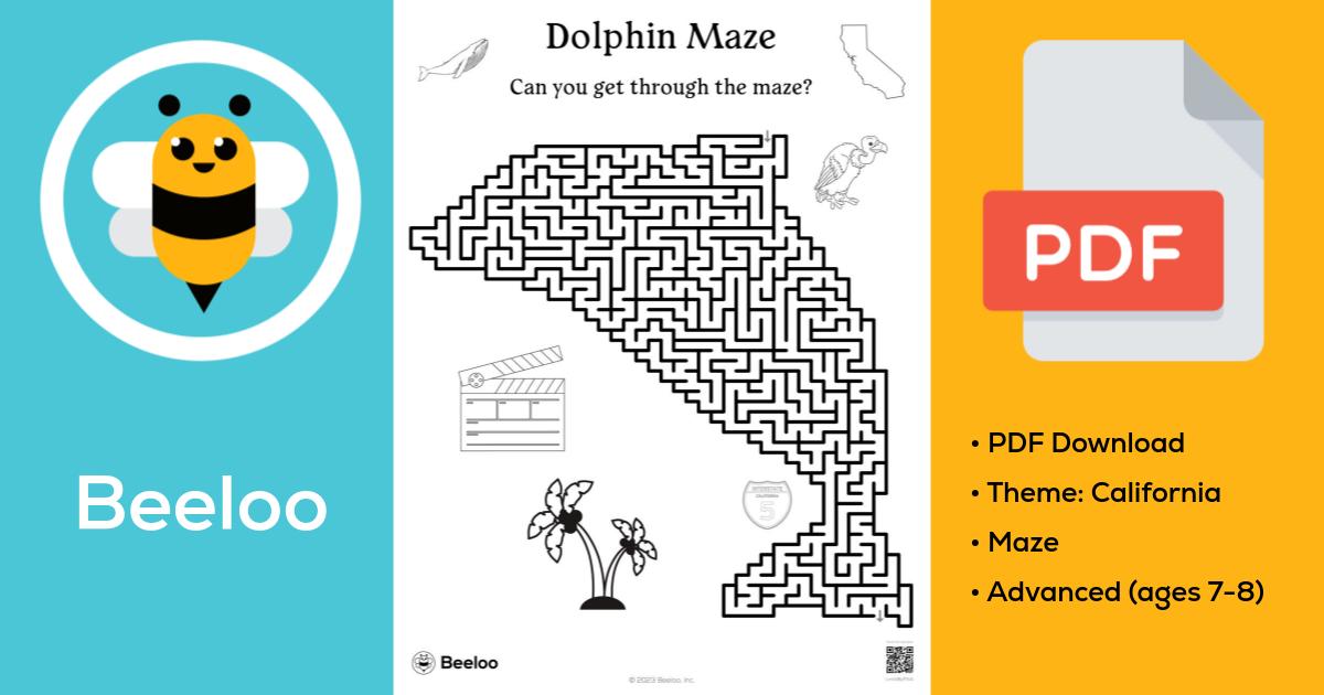 Dolphin Maze • Beeloo Printable Crafts and Activities for Kids